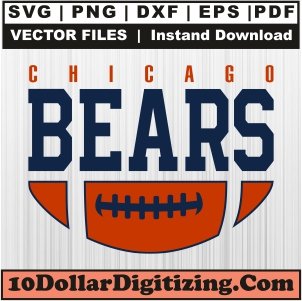 Chicago Bears Football Ball Svg | Bears Logo Png Vector