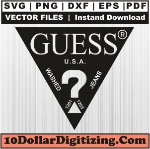 Guess Crest Black Svg | Guess Brand Logo Png Vector
