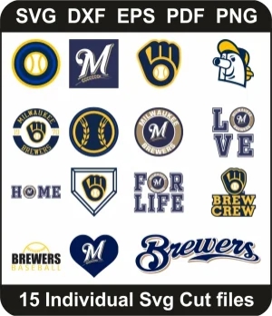 Milwaukee Brewers Logo Svg Pack | Brewers Baseball Logo Png Vector